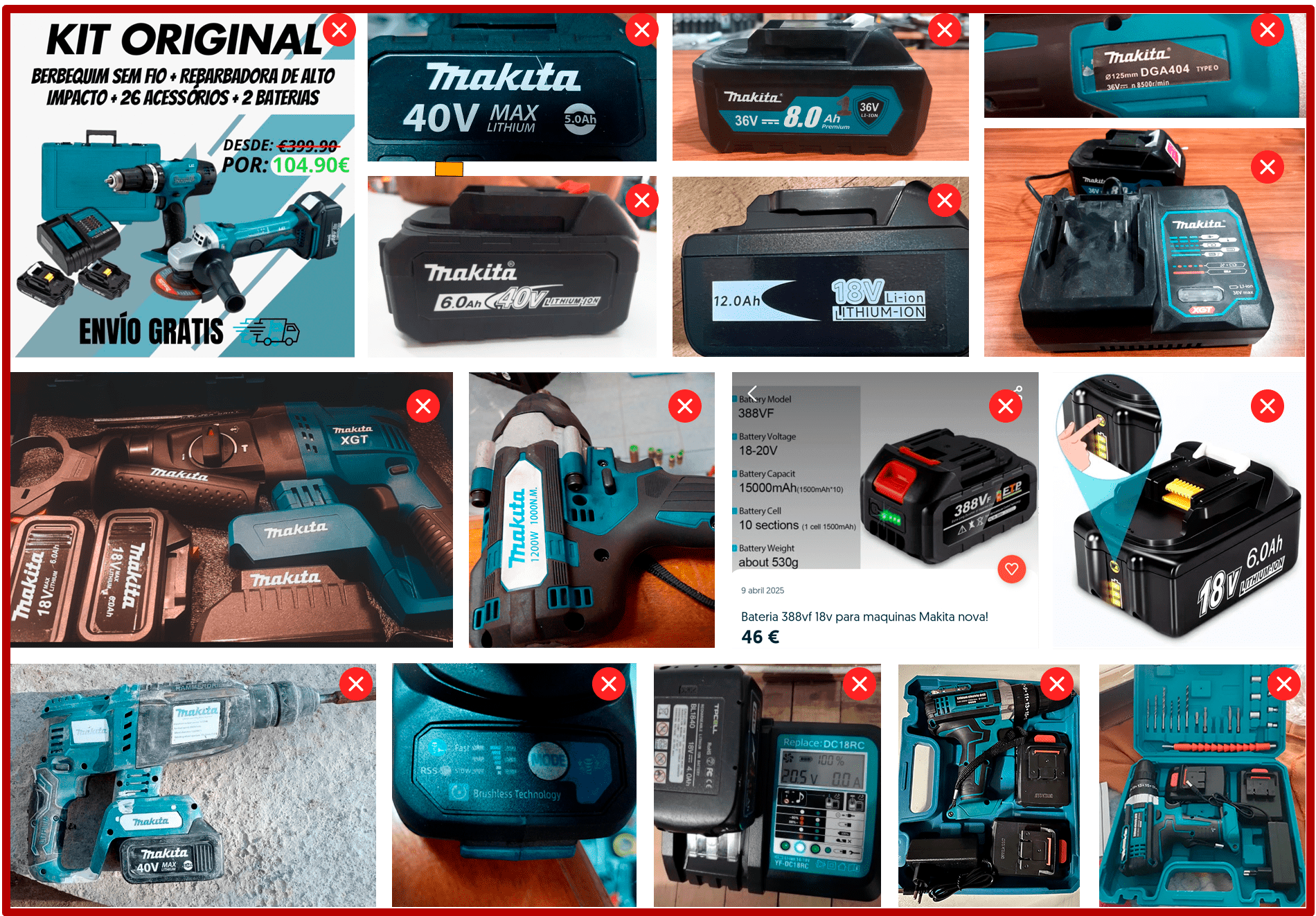 aviso contrafacao de equipamentos